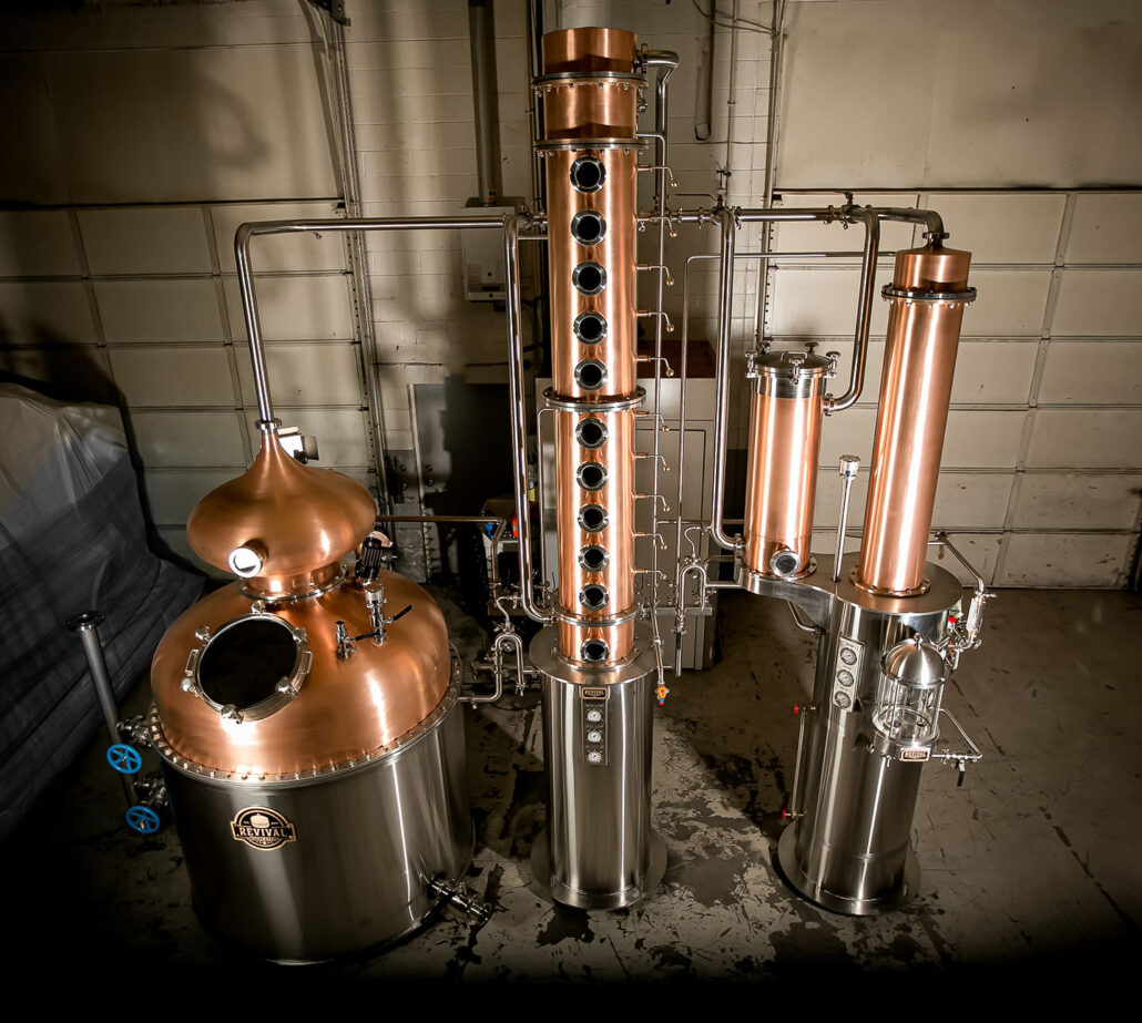 Hybrid stills manufactured by Revival Stillworks
